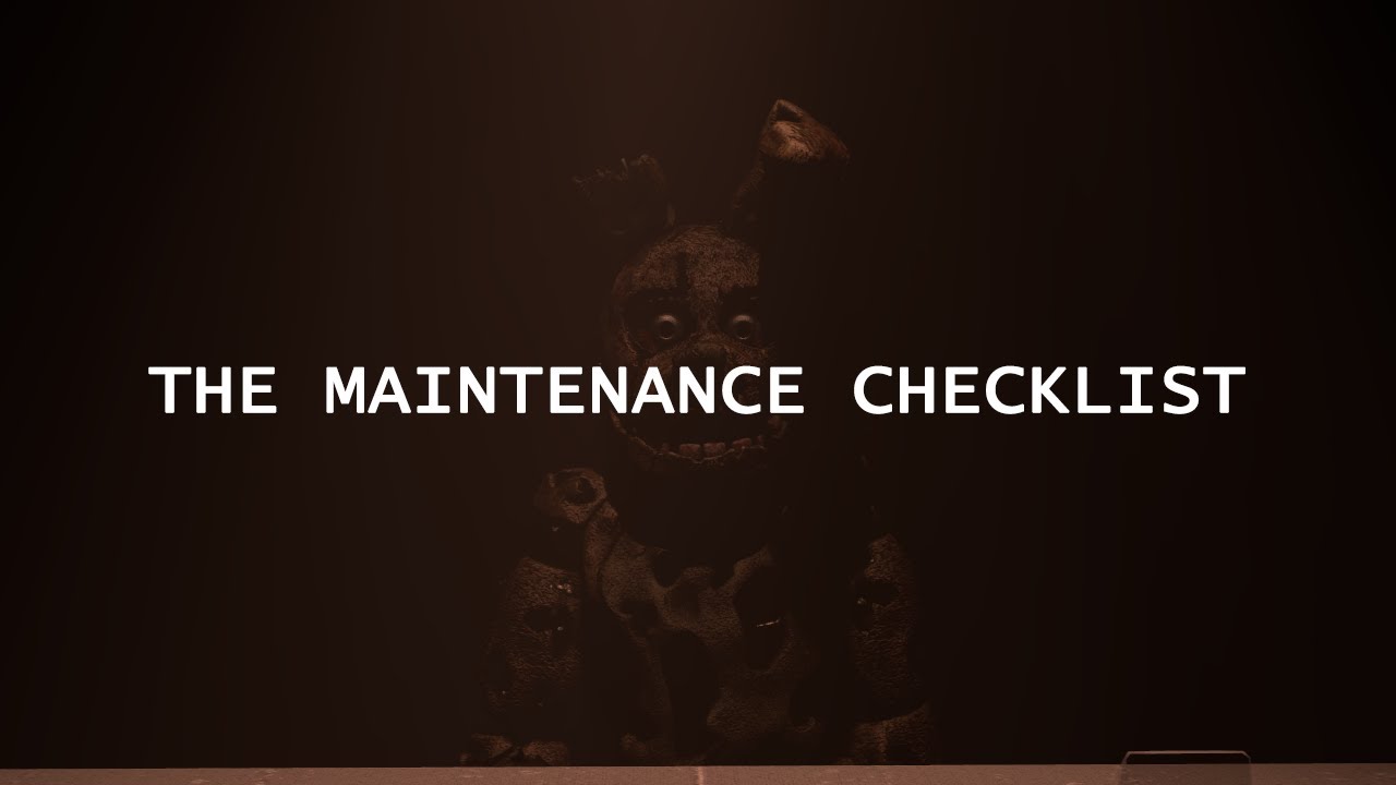 [FNAF SFM] The Maintenance Checklist - YouTube