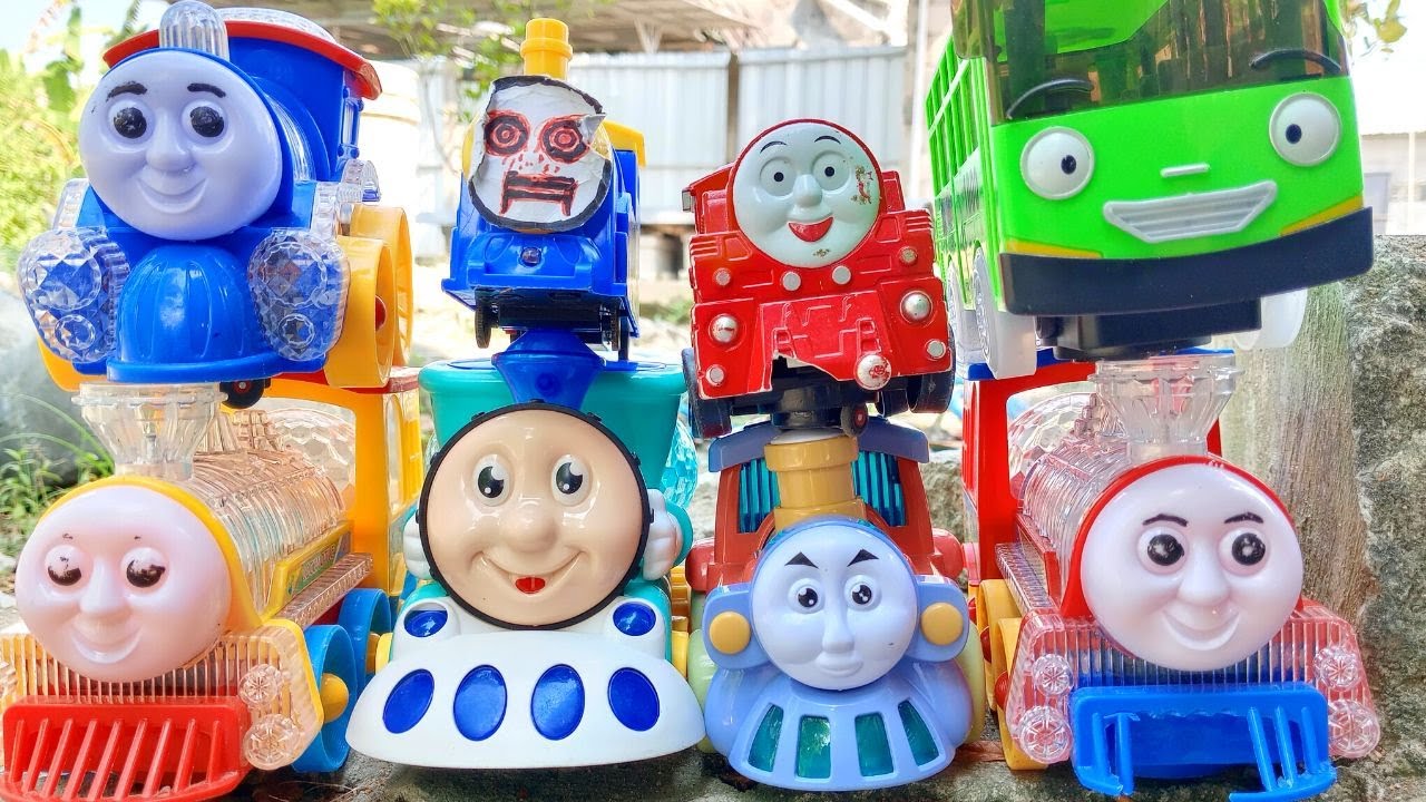 Unboxing Kereta Api Thomas and Friends, Funny Loco, Choco Train, Gear ...