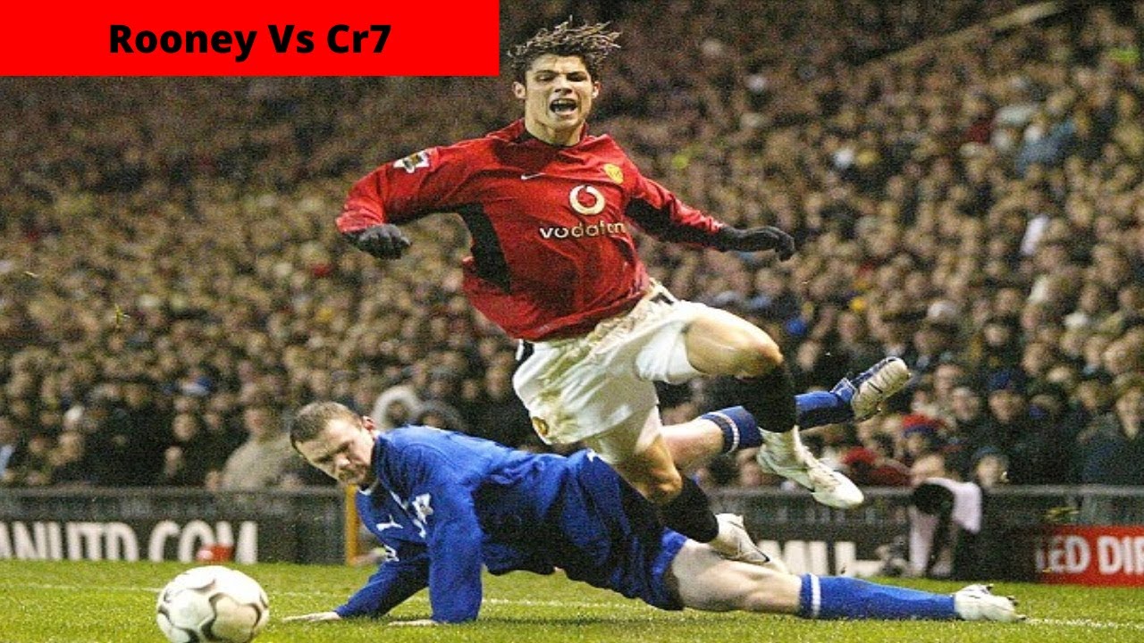 Le tacle assassin de Wayne Rooney sur Cristiano Ronaldo!!! - YouTube