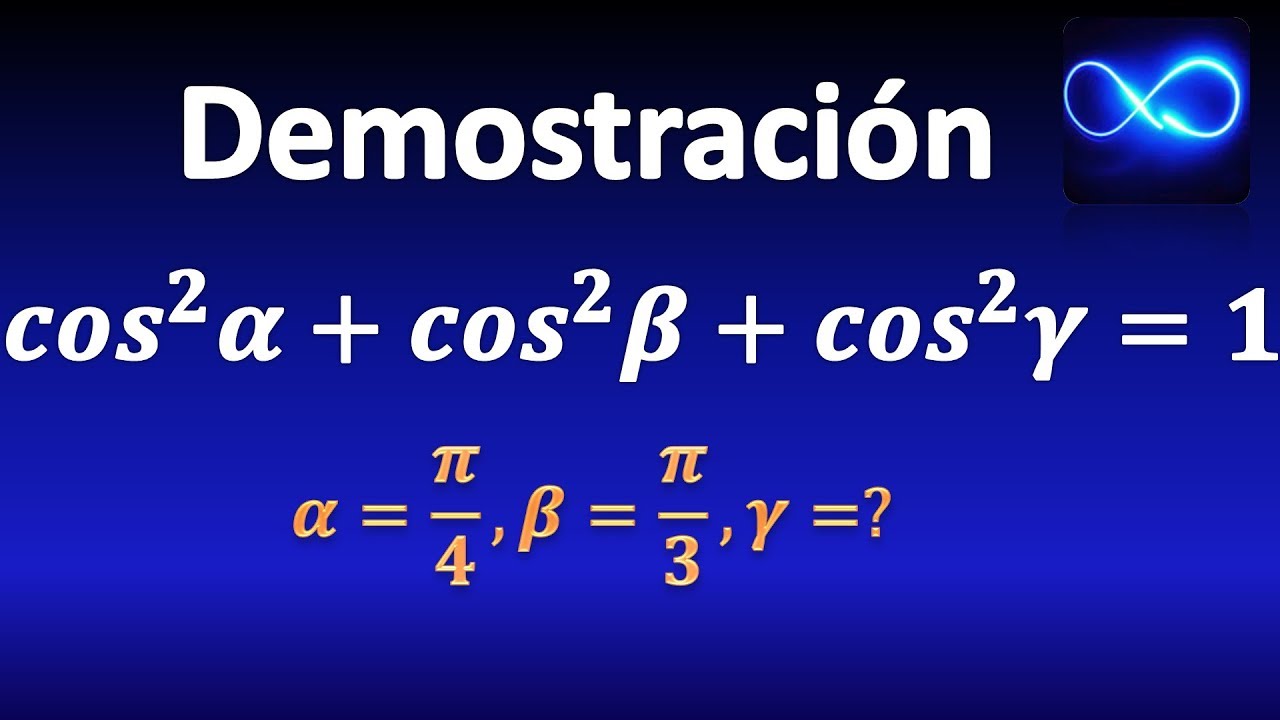 53. COSENOS DIRECTORES: Demostración y ejercicio - YouTube