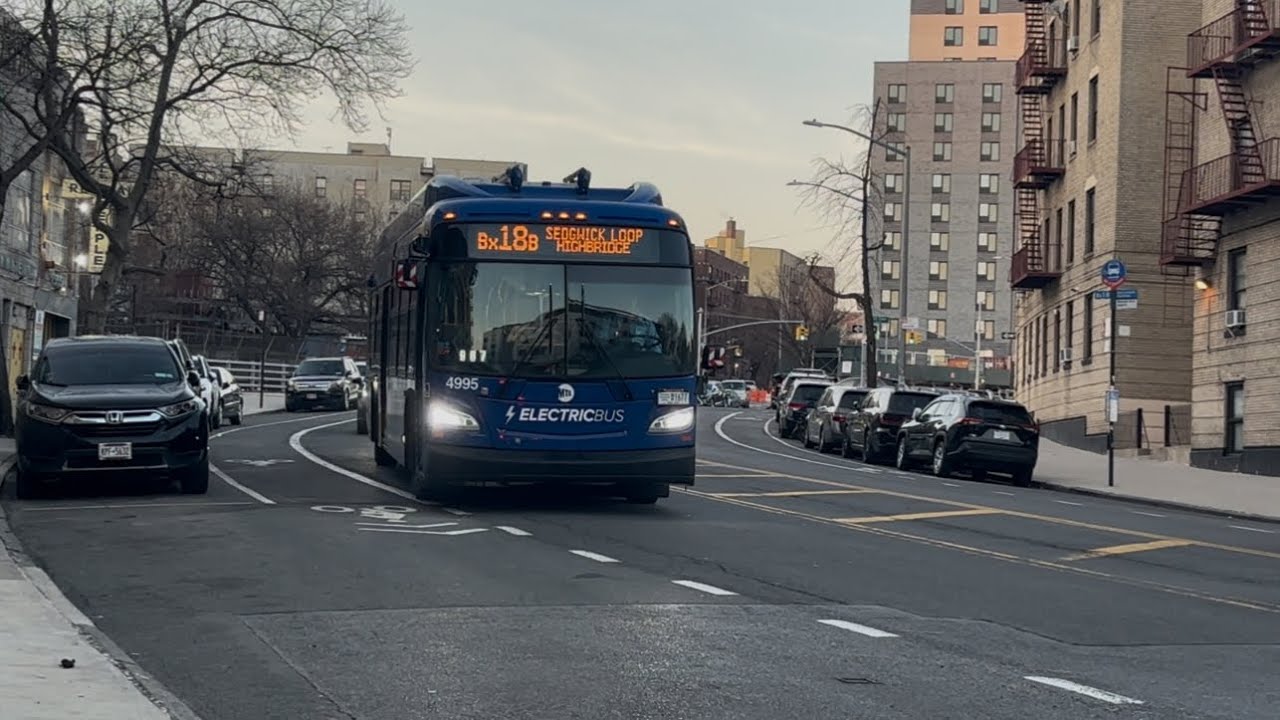 MTA NYCT Bus: 2024 NFI XE40 NG #4995 on Bx18B to SEDGWICK LOOP ...