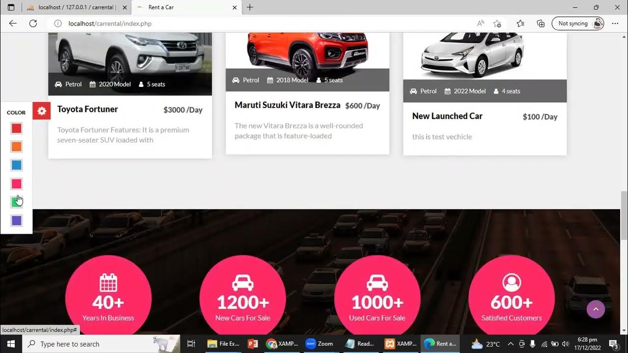 car rental project - YouTube
