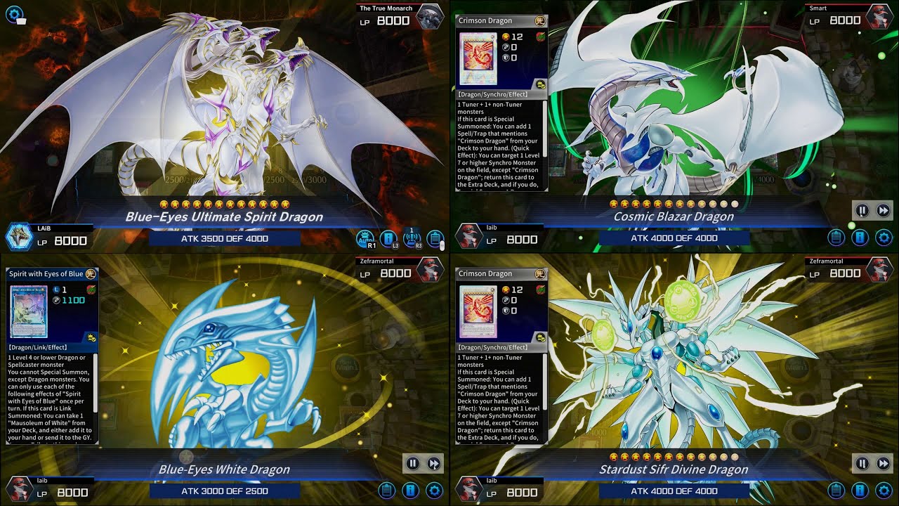 Blue-Eyes Ultimate Spirit Dragon Summon Animation (ft. Stardust Sifr ...