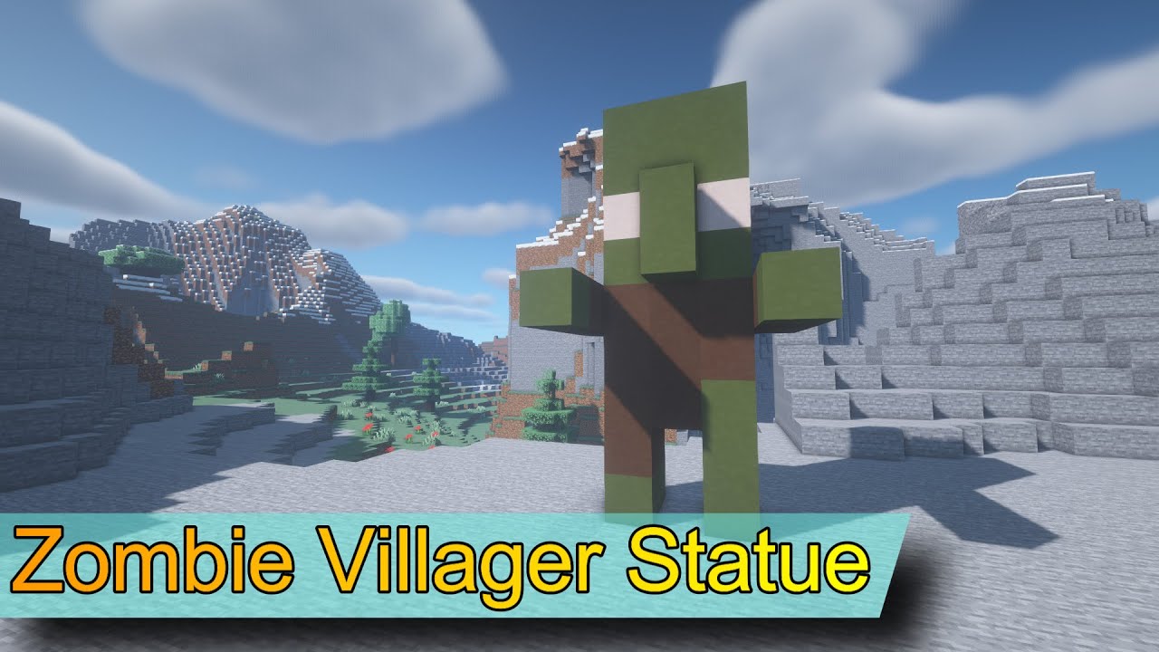 Wie baut man eine Statue in Minecraft I Minecraft Statue bauen I Zombie ...
