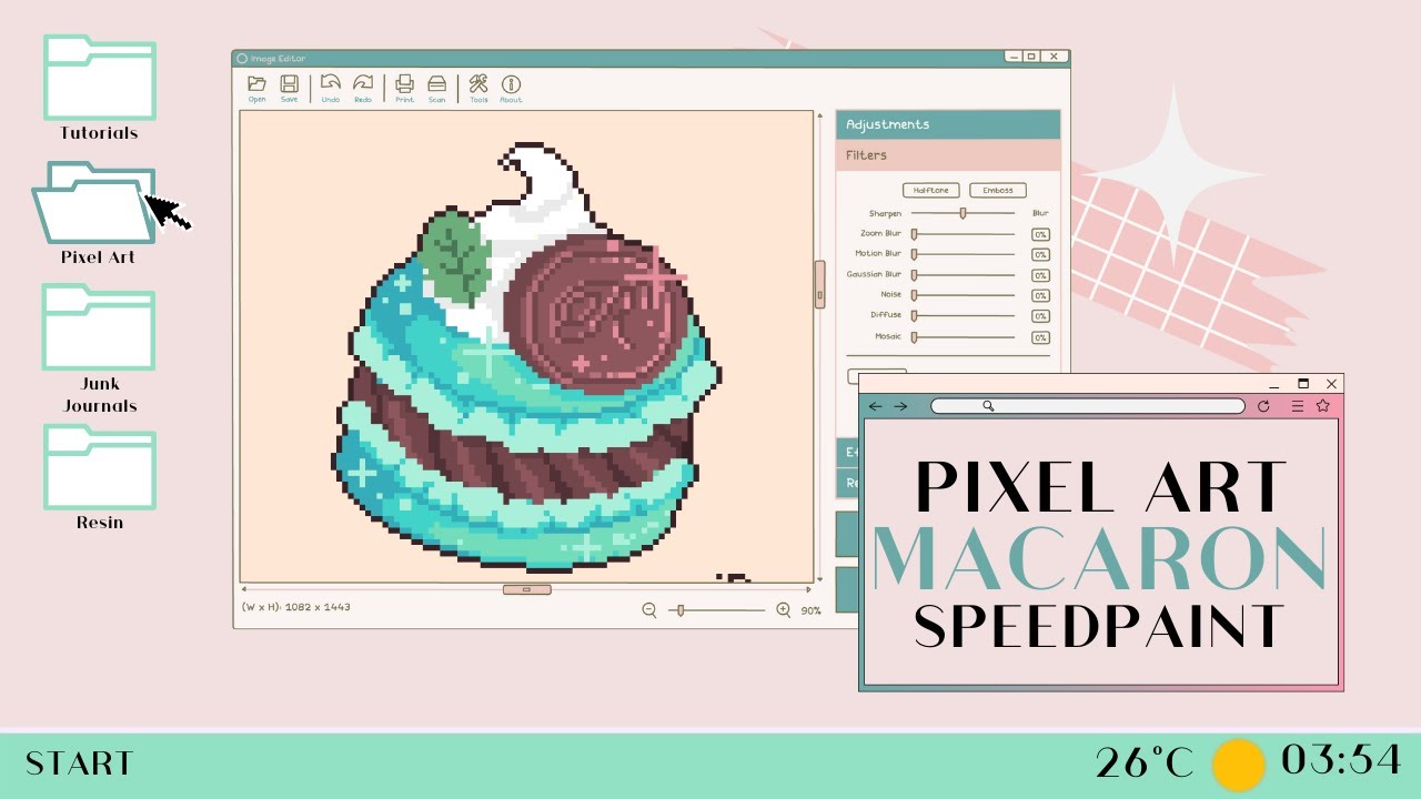 Pixel Art - Macaron Speedpaint - YouTube