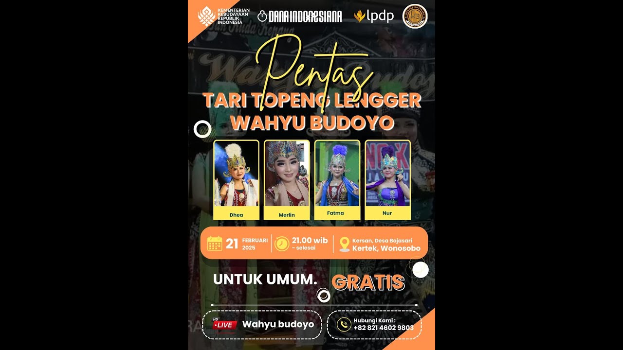 Pentas Tari Topeng Lengger Wahyu Budoyo Kersan | Dana Indonesiana | 21 ...