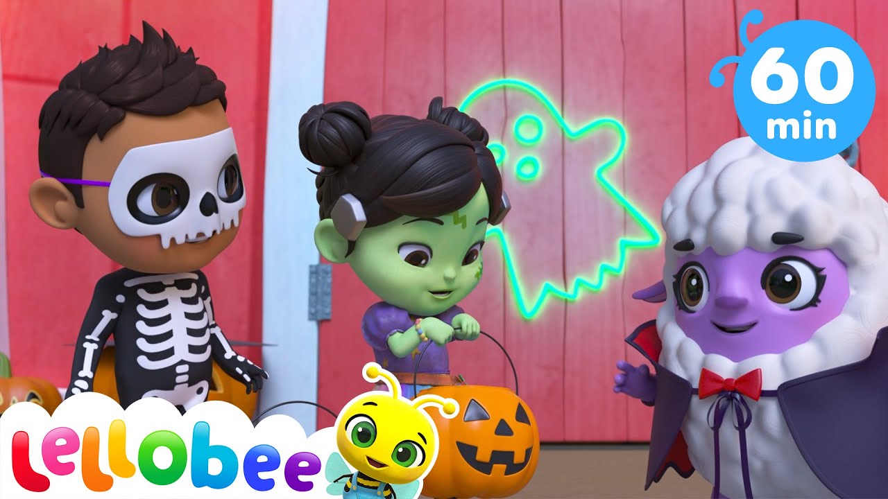 Trick Or Treat! | Lellobee City Farm Halloween Sing Along | Learn ABC ...