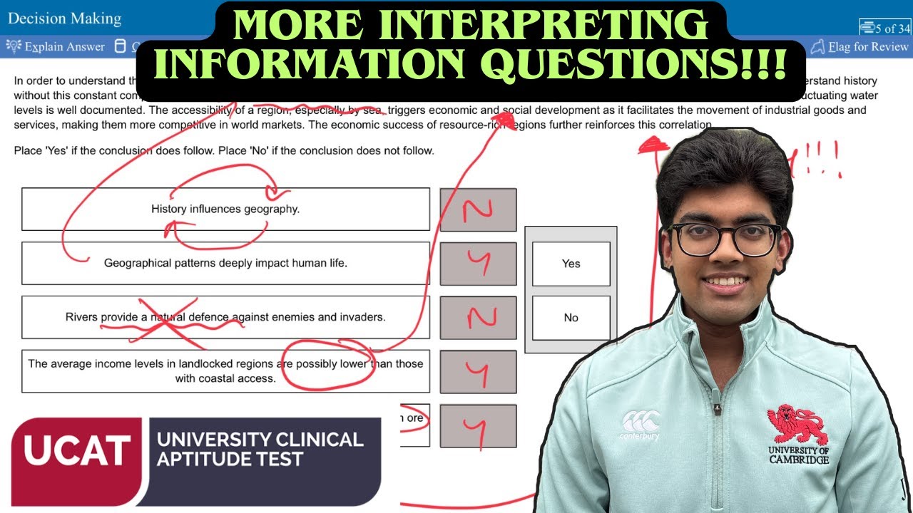 TRICKY INTERPRETING INFORMATION QUESTIONS!!! | UCAT DM #6 - YouTube