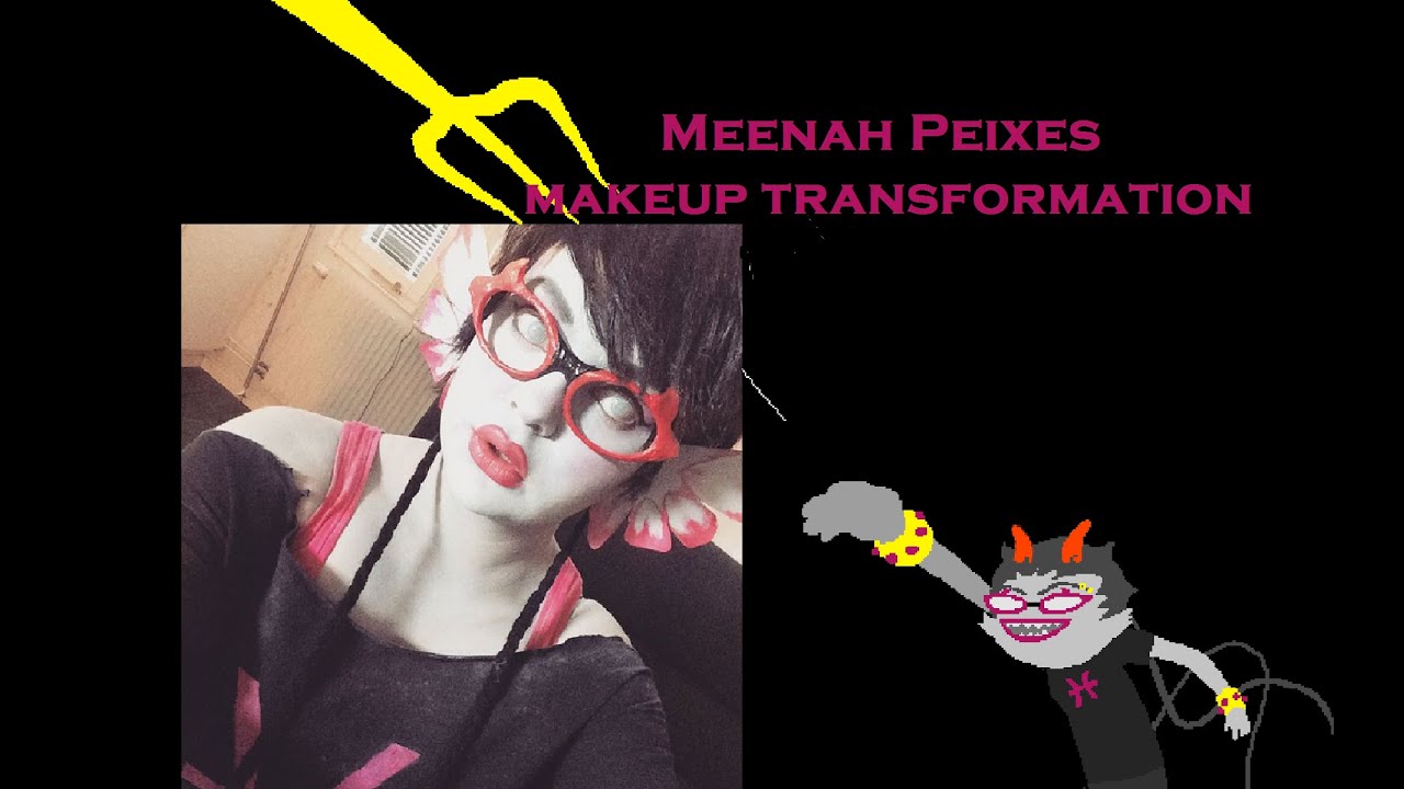 Meenah Homestuck Makeup Transformation - YouTube