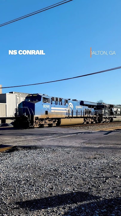 Conrail NS Heritage Unit leads through Dalton, GA, and we get a conductor wave! #railfans #train ...