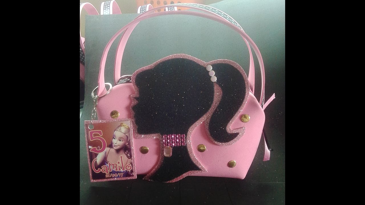 Cartera foami, goma eva Barbie - DIY CREACIONES SAMADITH - YouTube