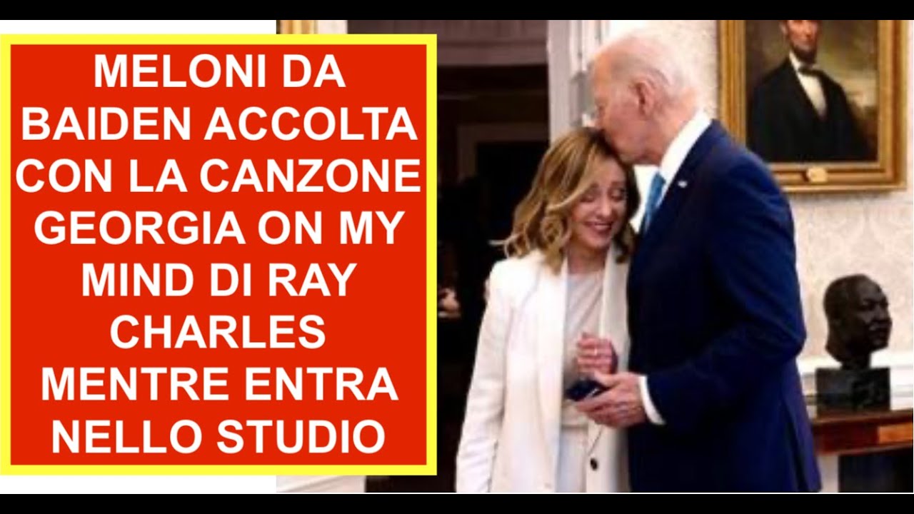 MELONI DA BAIDEN ACCOLTA CON LA CANZONE GEORGIA ON MY MIND DI RAY ...