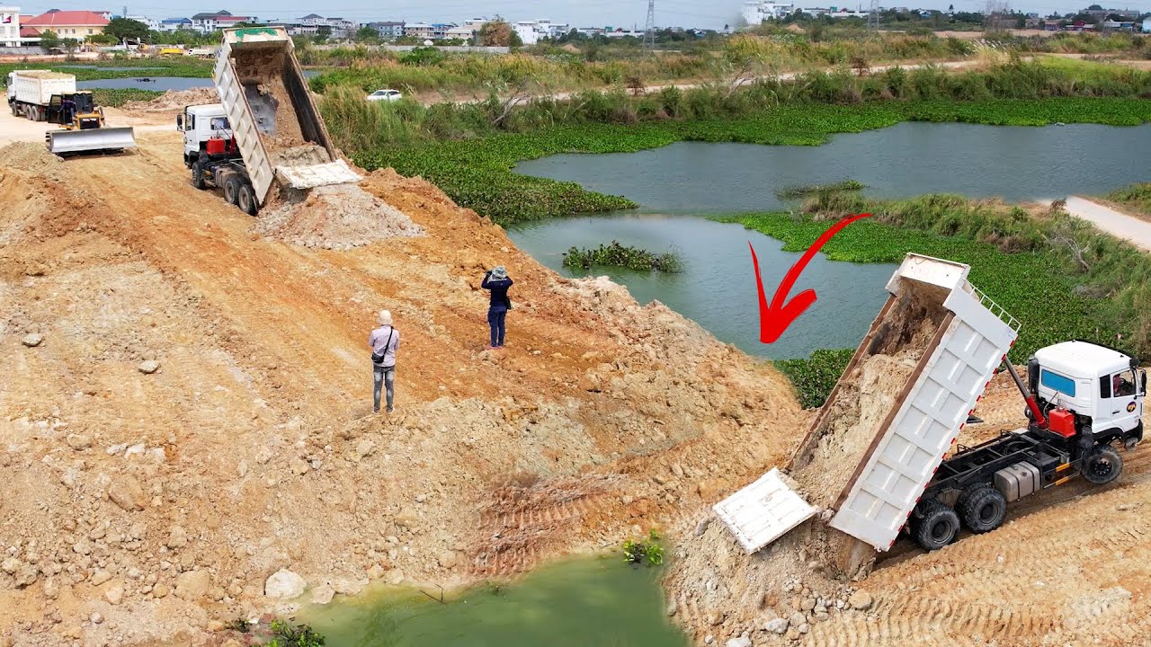 Full Processing Building New Road Connecting Fastest Way In Water By ...