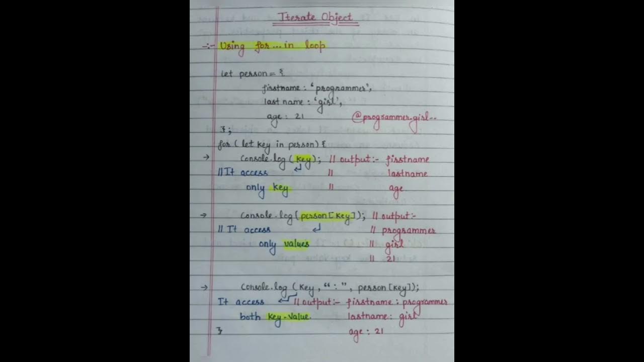 Full Video of JavaScript Hand writing Notes // Programming language #js ...