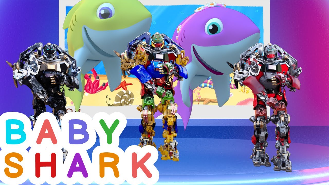 Baby Shark ROBOT version - Baby Shark doo doo doo with the Robots - YouTube