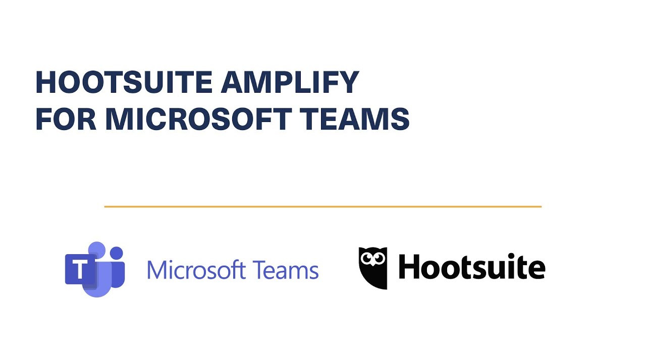 Hootsuite Amplify for Microsoft Teams - YouTube