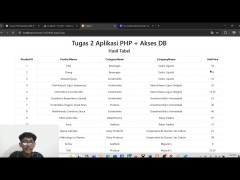 Tugas2 Pemrograman Web: Aplikasi PHP + Akses DB (123230030) - YouTube