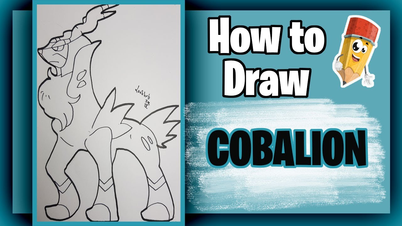 How To Draw Cobalion From Pokemon Gen 5 Speed Drawing - YouTube