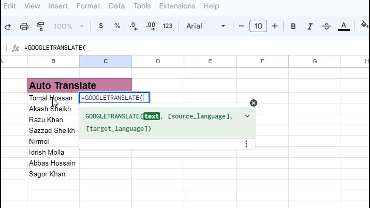 Google Sheets auto translate | Excel Tips Bangla | Excel Short Tips | Google Sheets | Excel ...