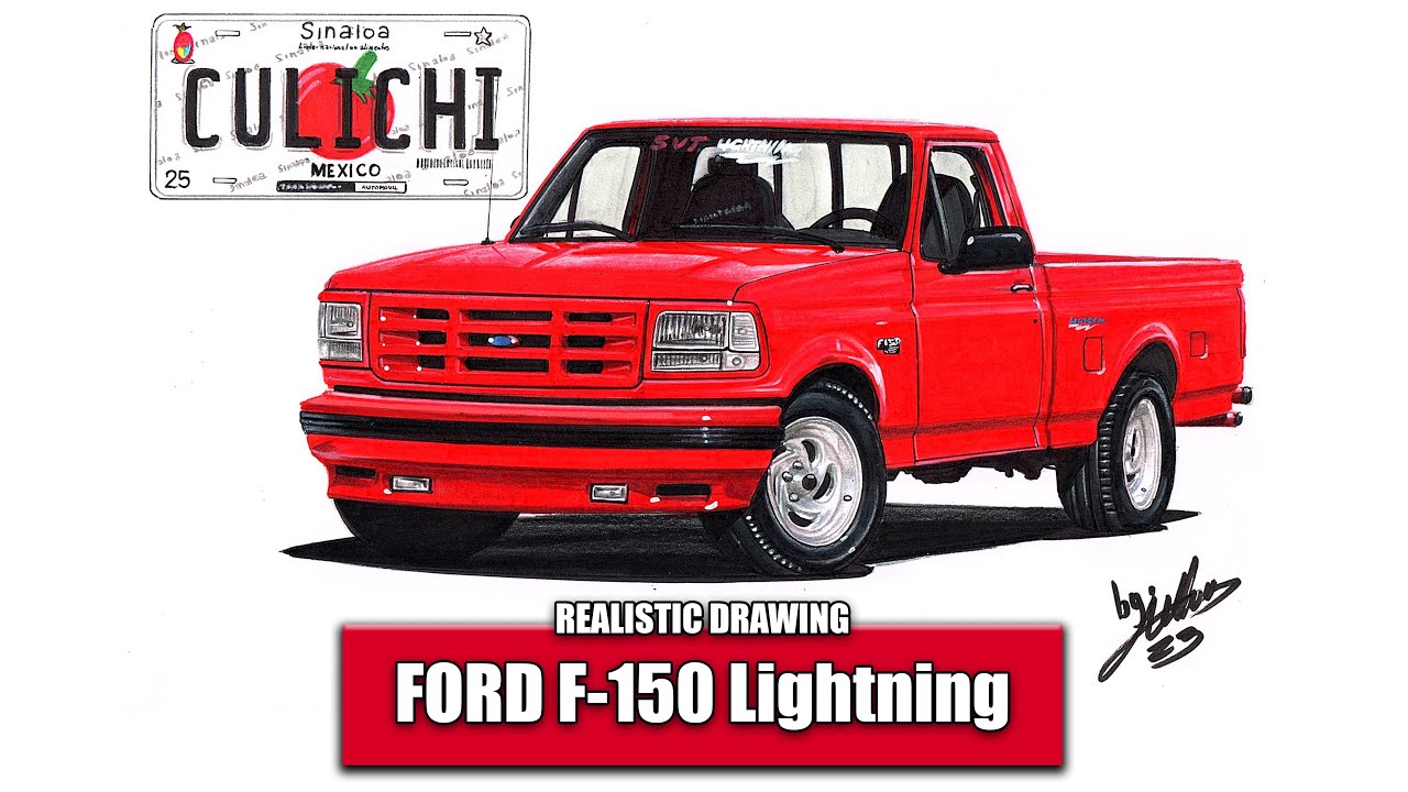 TIME LAPSE DRAWING | Desenhando - FORD F150 Lightning ️ - YouTube
