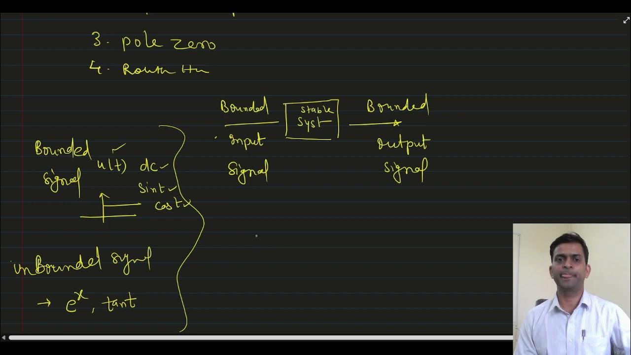 L203_5 Stable and unstable systems BIBO stability with solved examples ...