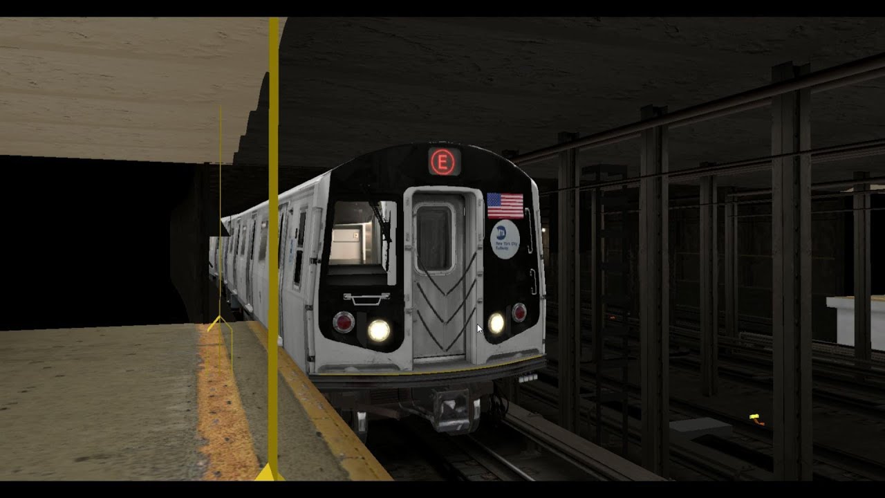 OpenBVE NYC Subway IND 8th Avenue Line: R160A Alstom (E) Train Hauling ...