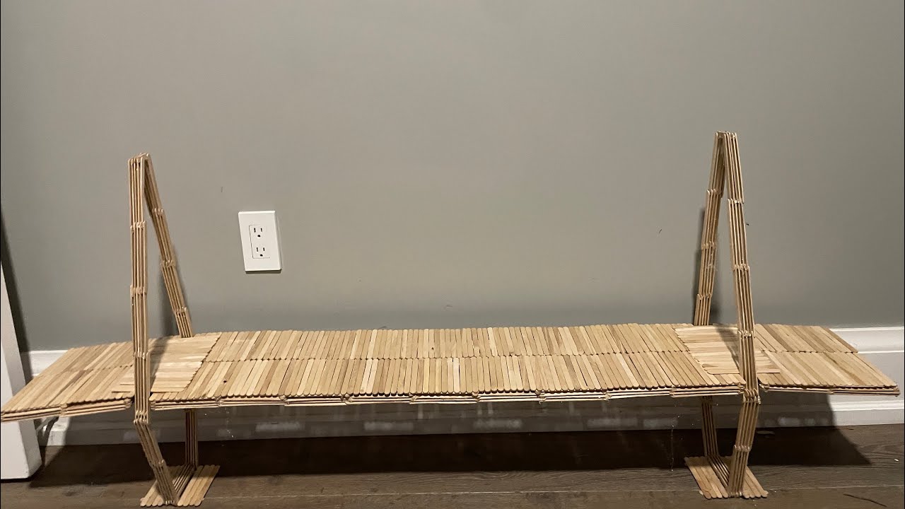 Building A Popsicle Stick Cable Stayed Bridge PART#2 The Road - YouTube