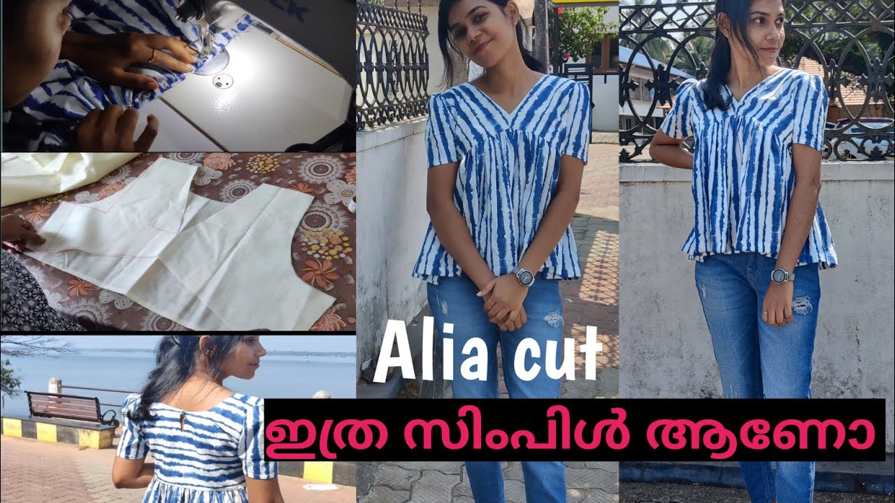 Alia cut crop top🪡🪡 || cutting and stitching for beginners - YouTube