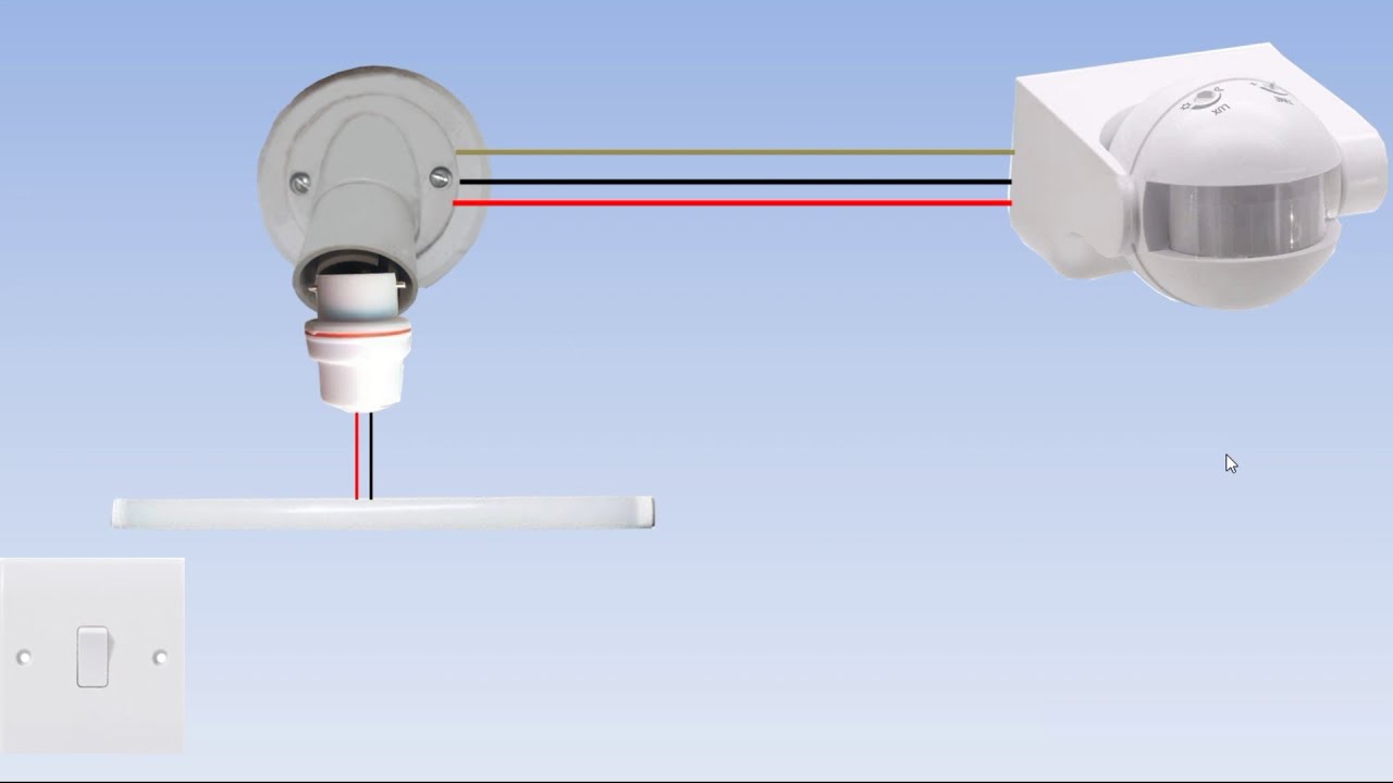 motion sensor light tamil pir sensor wiring diagram - YouTube