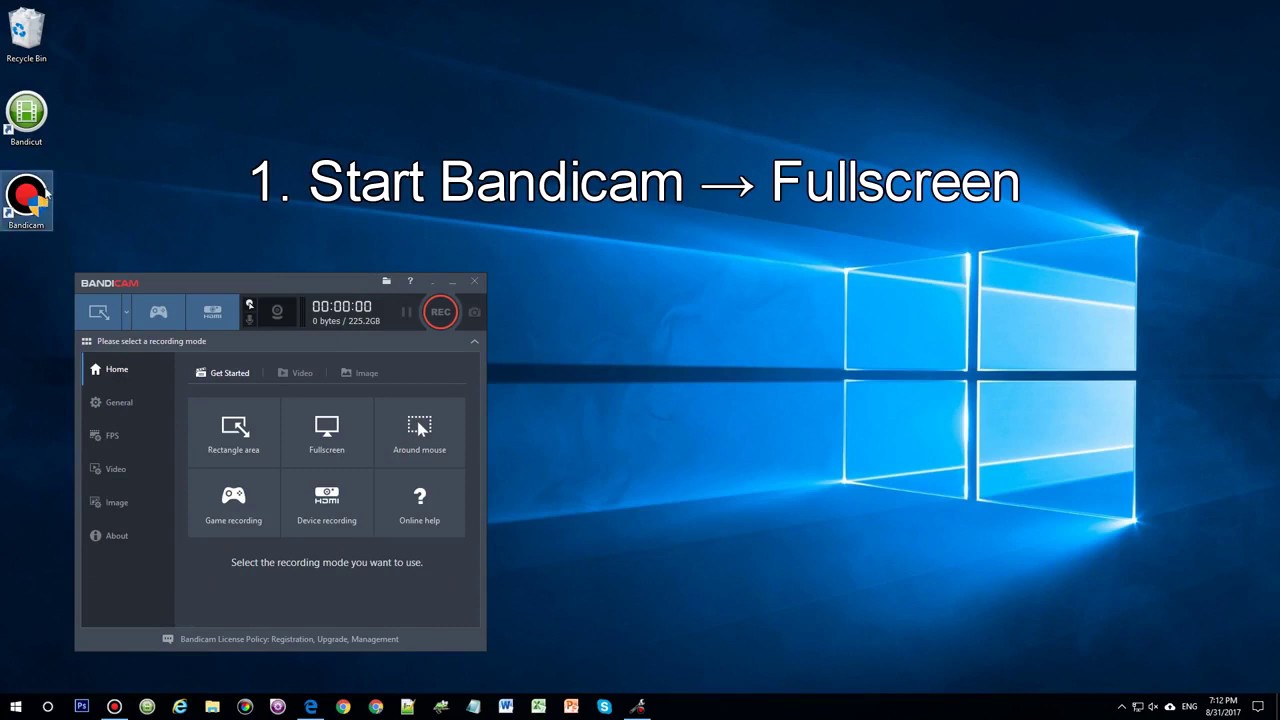Screen Recorder Full screen capture How to use Bandicam - YouTube