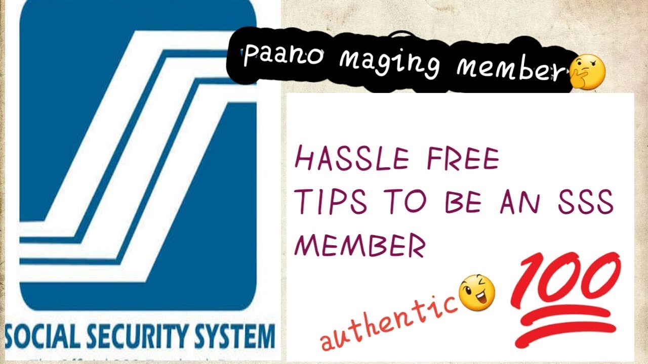 SSS/paano maging member nang sss/mga requirements - YouTube