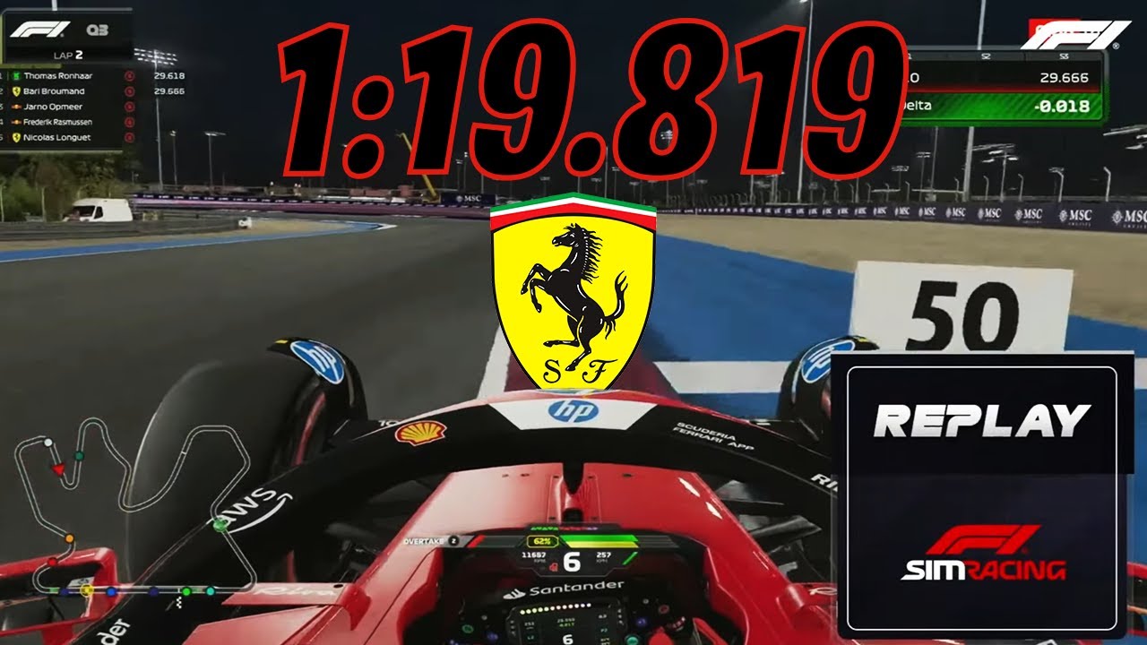 Bari Broumand F1 24 Qatar Esports Pole! 1:19.819 w. Kiefer Commentary ...