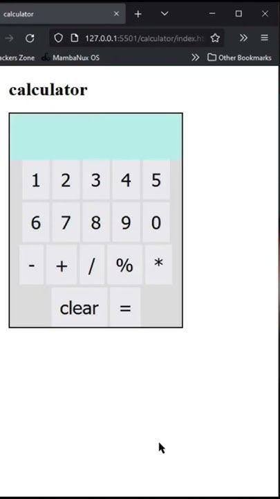 calculator html css javascript - YouTube