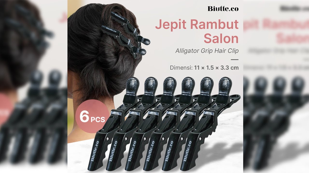 Biutte.co Jepit Rambut Salon Barber Hair Alligator Clip Grip 6PCS - L05 ...