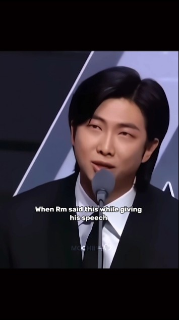 When Rm said this while giving his speech...💀👀|| #shorts #viral #trending #mochii.0705 - YouTube