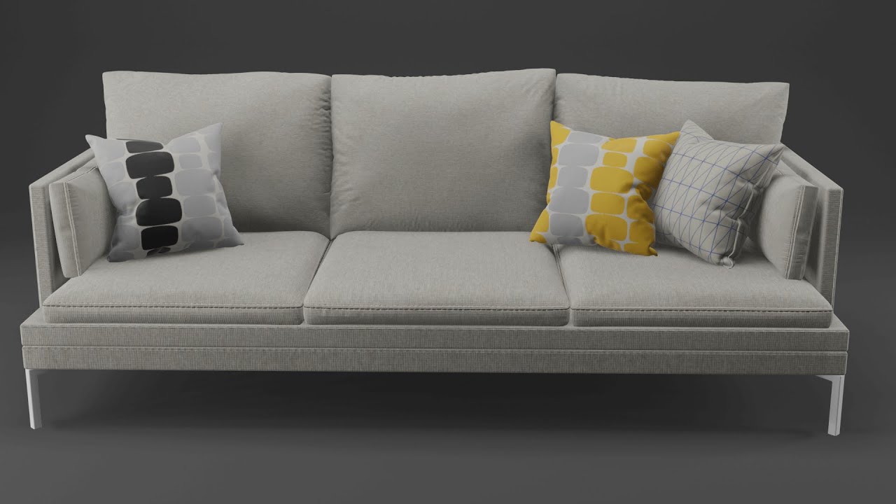 3D couch blender animation - YouTube