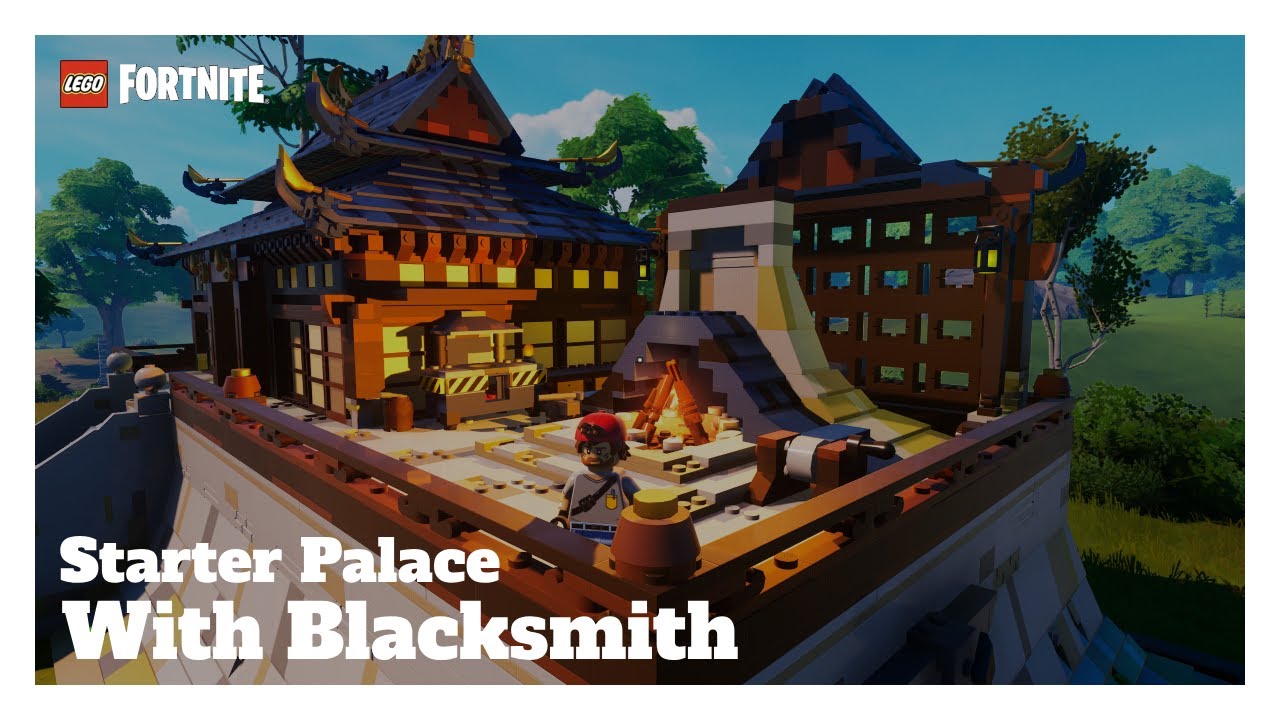 LEGO Fortnite: Starter Palace with Blacksmith Tutorial - YouTube