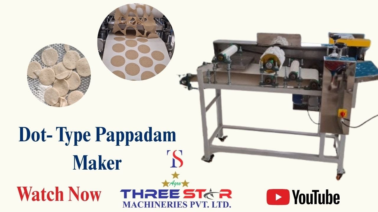 Pappadam Maker Machine | Dot type pappadam maker | mini pappadam maker ...