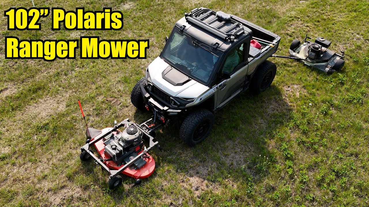 2024 Polaris Ranger 1500XD Custom DR & Agri Fab Pull Mowers - YouTube