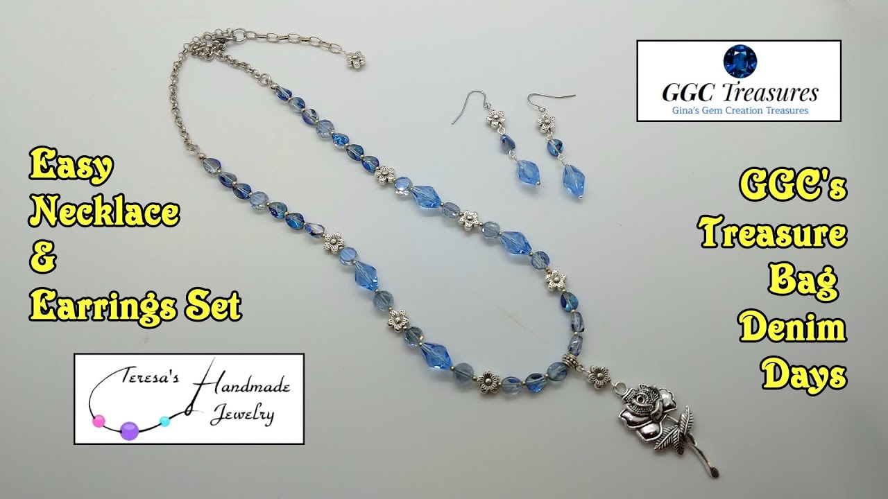 Easy Necklace & Earrings Set | GGC's Treasure Bag | Denim Days # ...