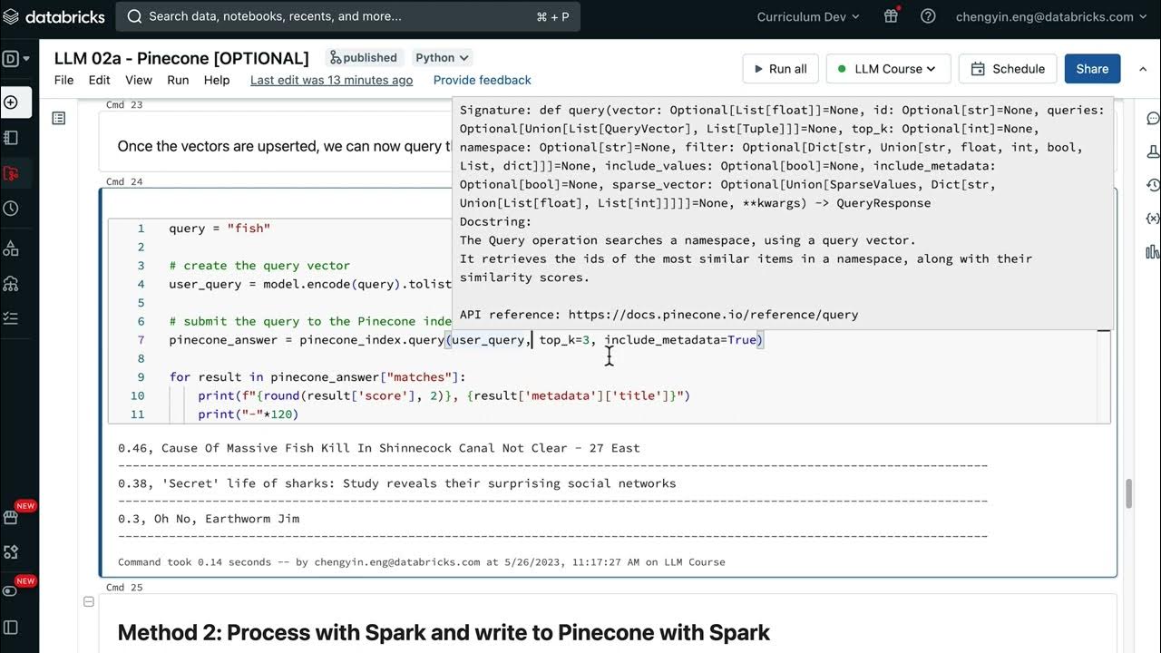 LLM Module 2 - Embeddings, Vector Databases, and Search | 2.9 Notebook Demo Pinecone (Optional ...