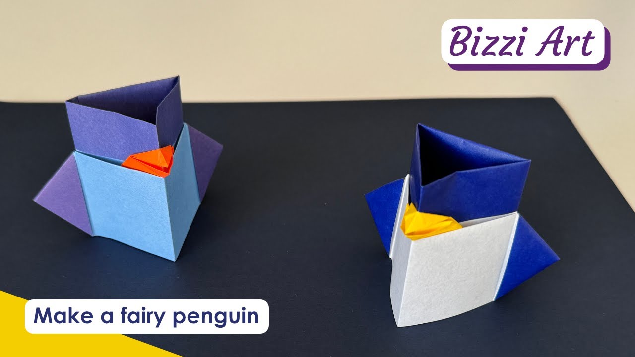 Make a fairy penguin | Origami tutorials | Bizzi Art - YouTube