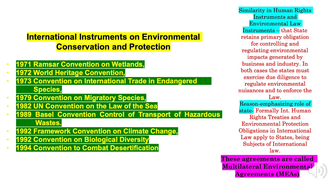 Relationship between Environmental Laws and Human Rights/Right to Life ...