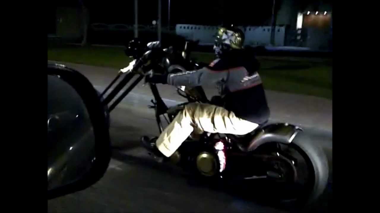 TEST RIDE 2: Riding my chopper and testing the flame thrower. Was ...