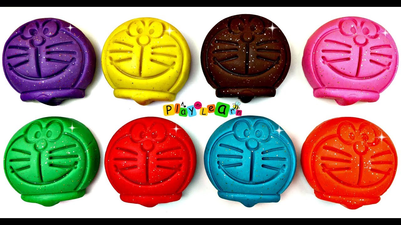 Learn Colors Play Doh Doraemon Peppa Pig Surprise Eggs Fun For Kids ...