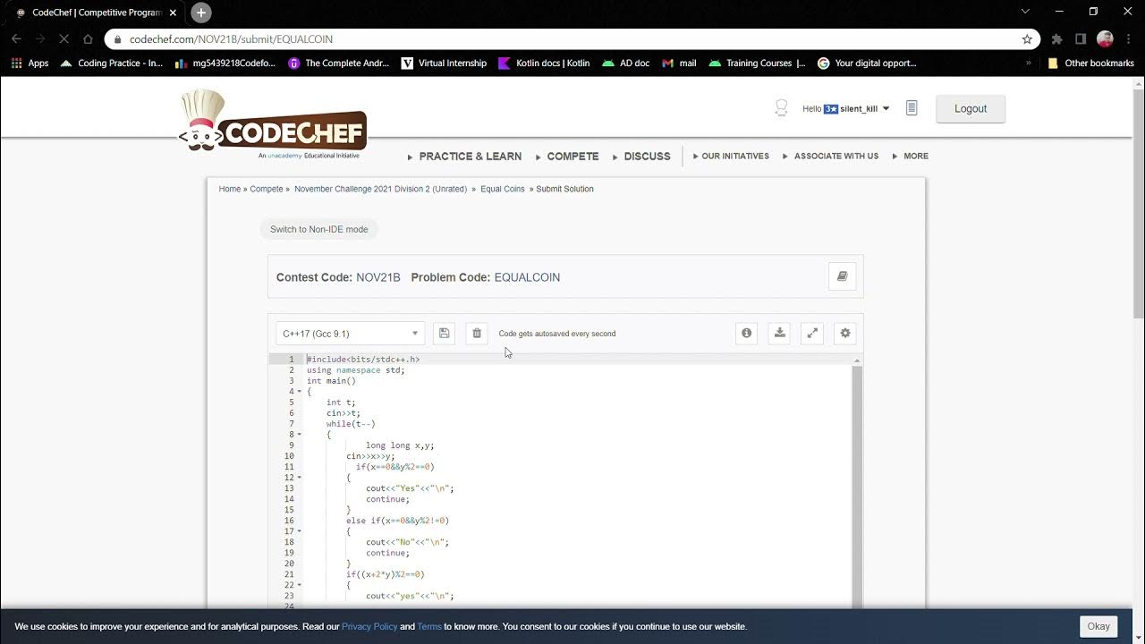 Equal Coins CodeChef Solution - YouTube