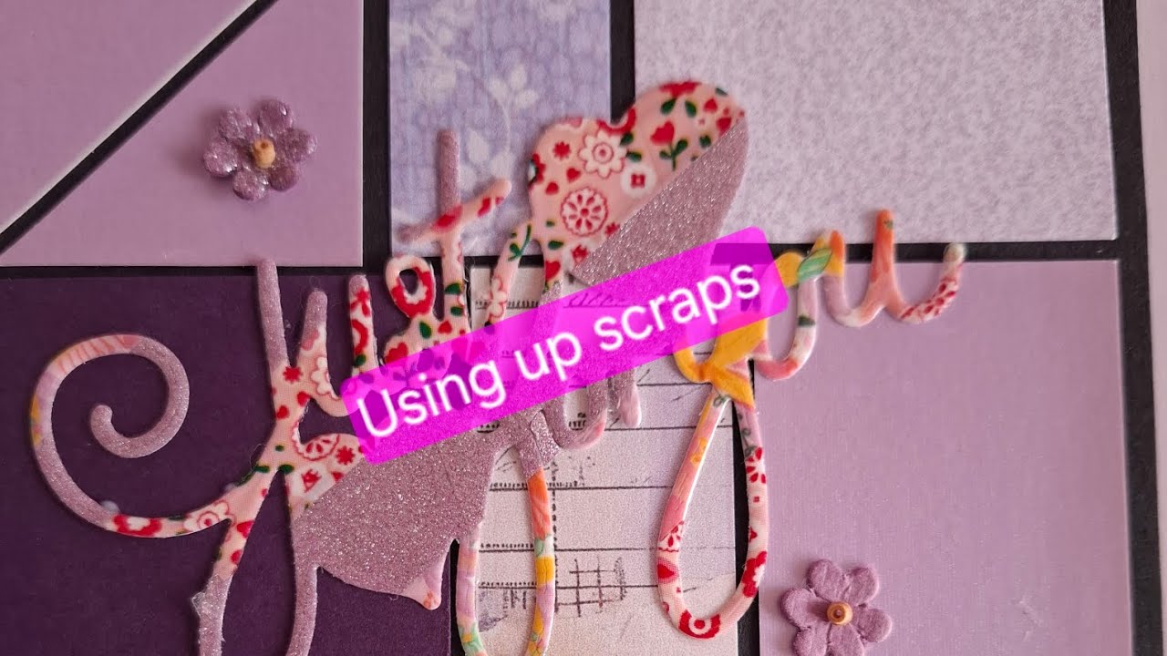 1 card using up scraps - YouTube