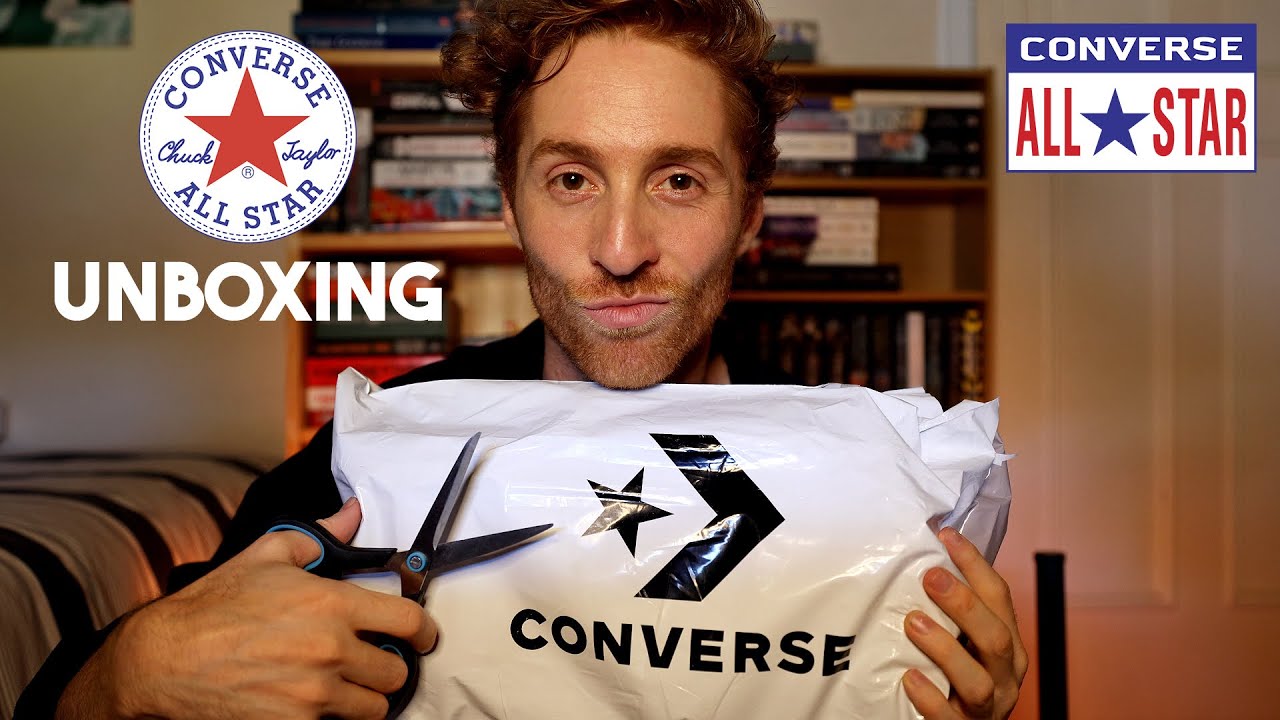 ASMR Unboxing My New Converse | Tapping and Scratching - YouTube
