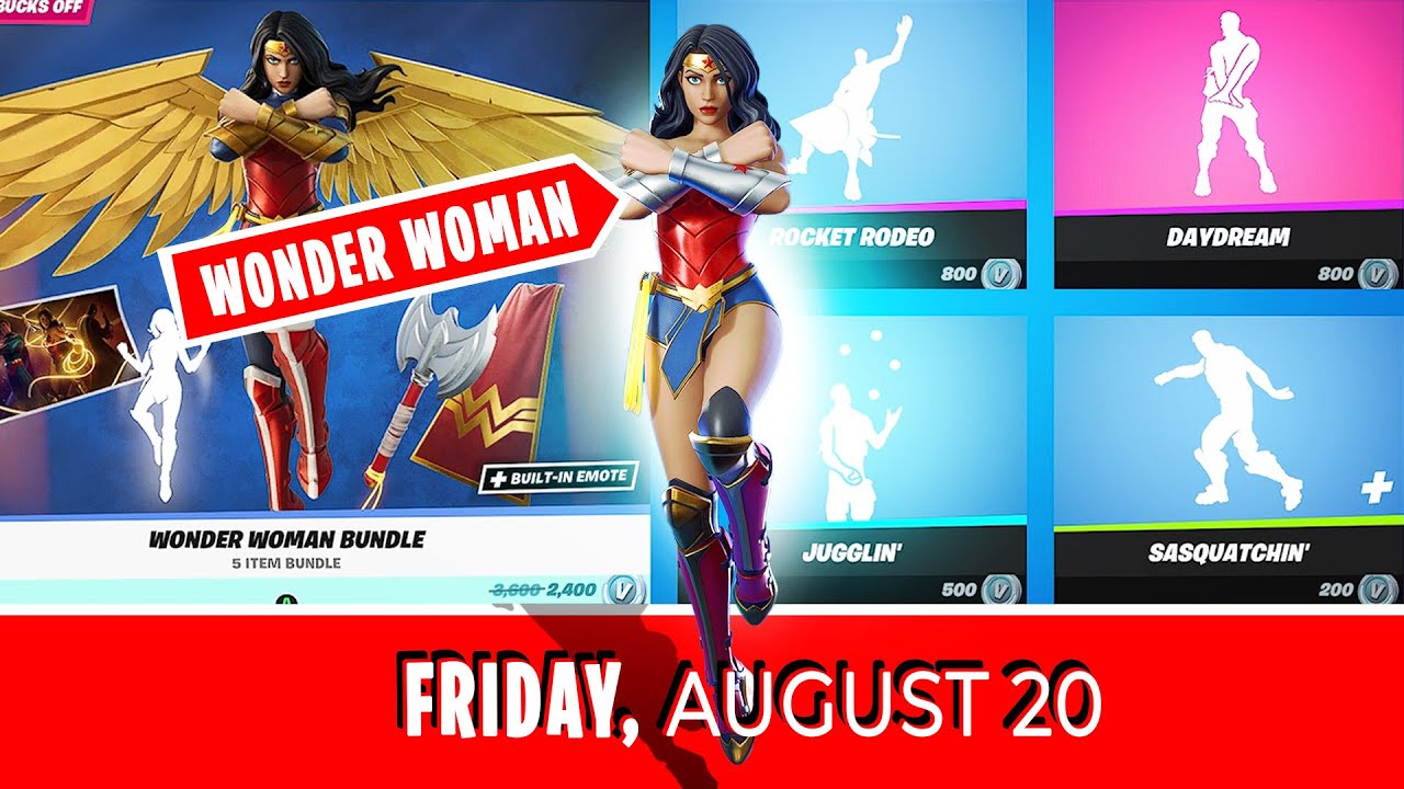 *NEW* WONDER WOMAN Skin & DAYDREAM Emote returns after 78 days - August ...