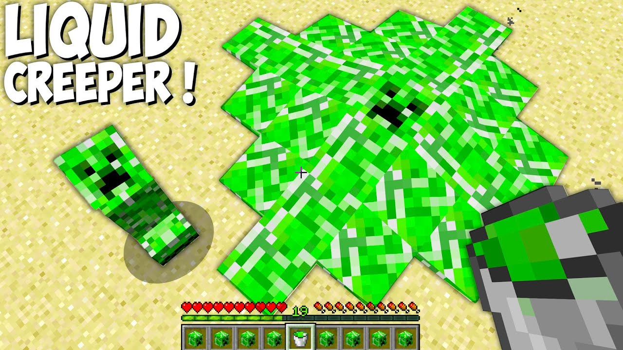 Why did I TURN CREEPER INTO WATER in Minecraft ? SECRET CREEPER LIQUID ...